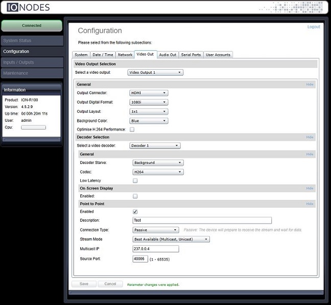 How to decode multicast streams using VLC on the ION-R100