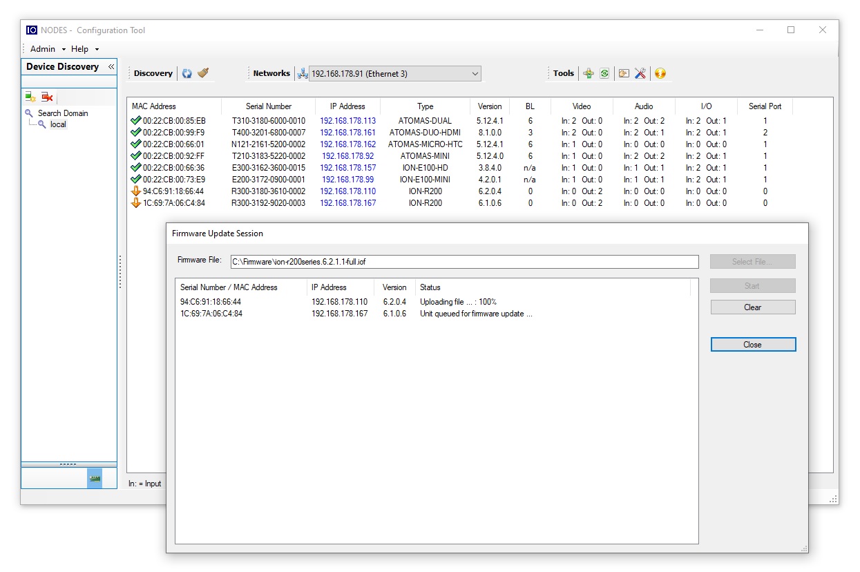 How to perform a batch firmware update routine with the IonConfigTool (ICT)